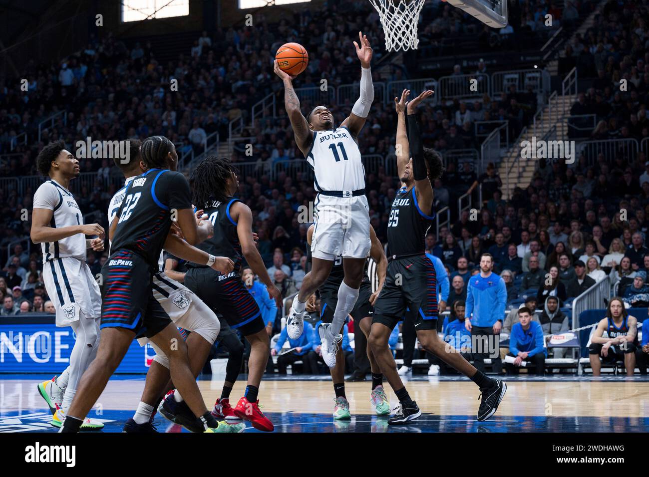 INDIANAPOLIS, IN - JANUARY 20: Butler Bulldogs forward Jahmyl Telfort ...