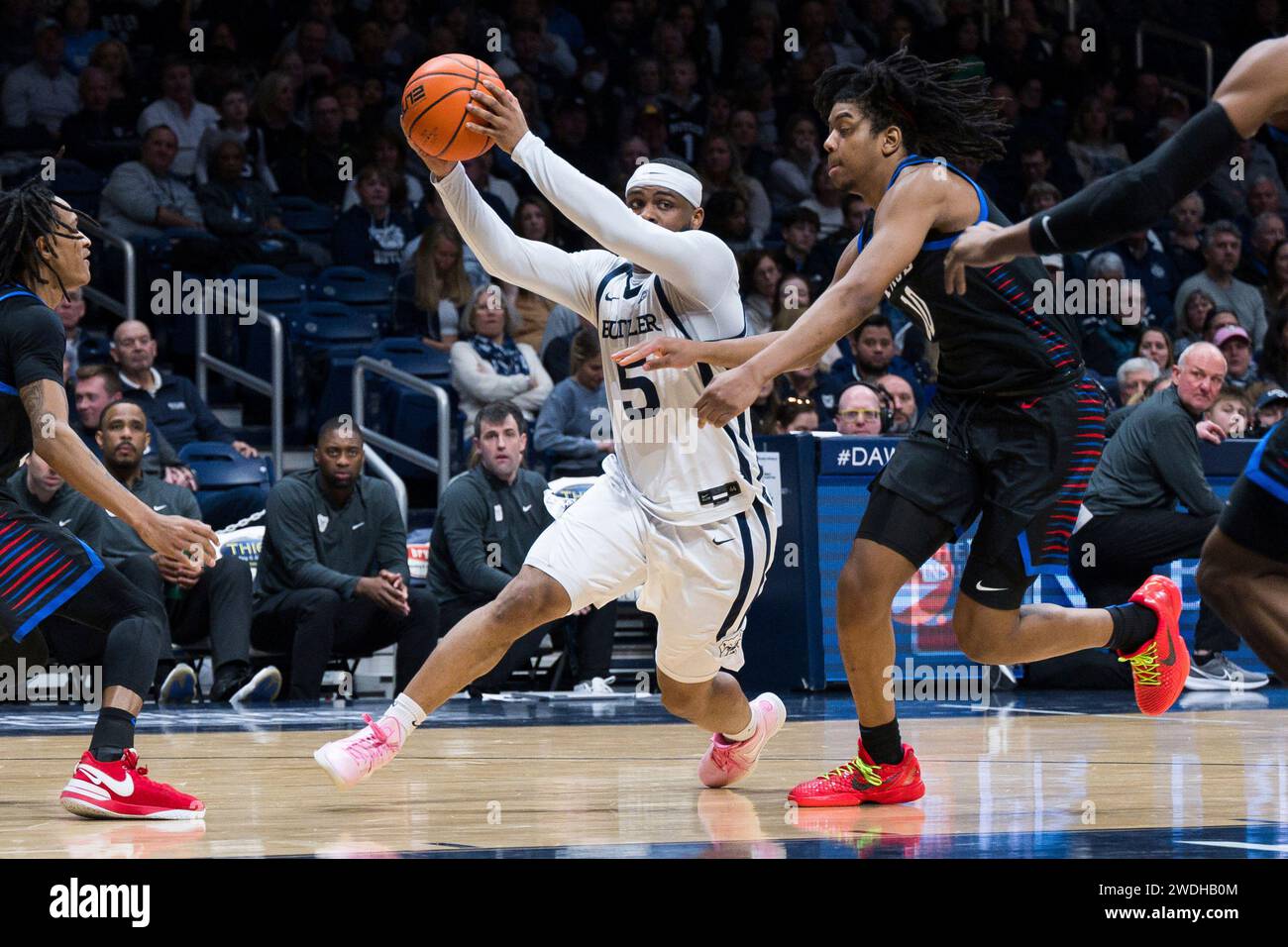 INDIANAPOLIS, IN - JANUARY 20: Butler Bulldogs guard Posh Alexander (5 ...