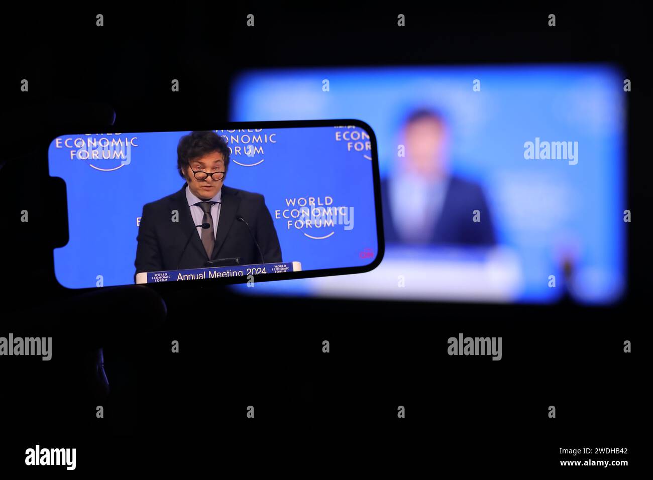 Javier milei phone hi-res stock photography and images - Alamy