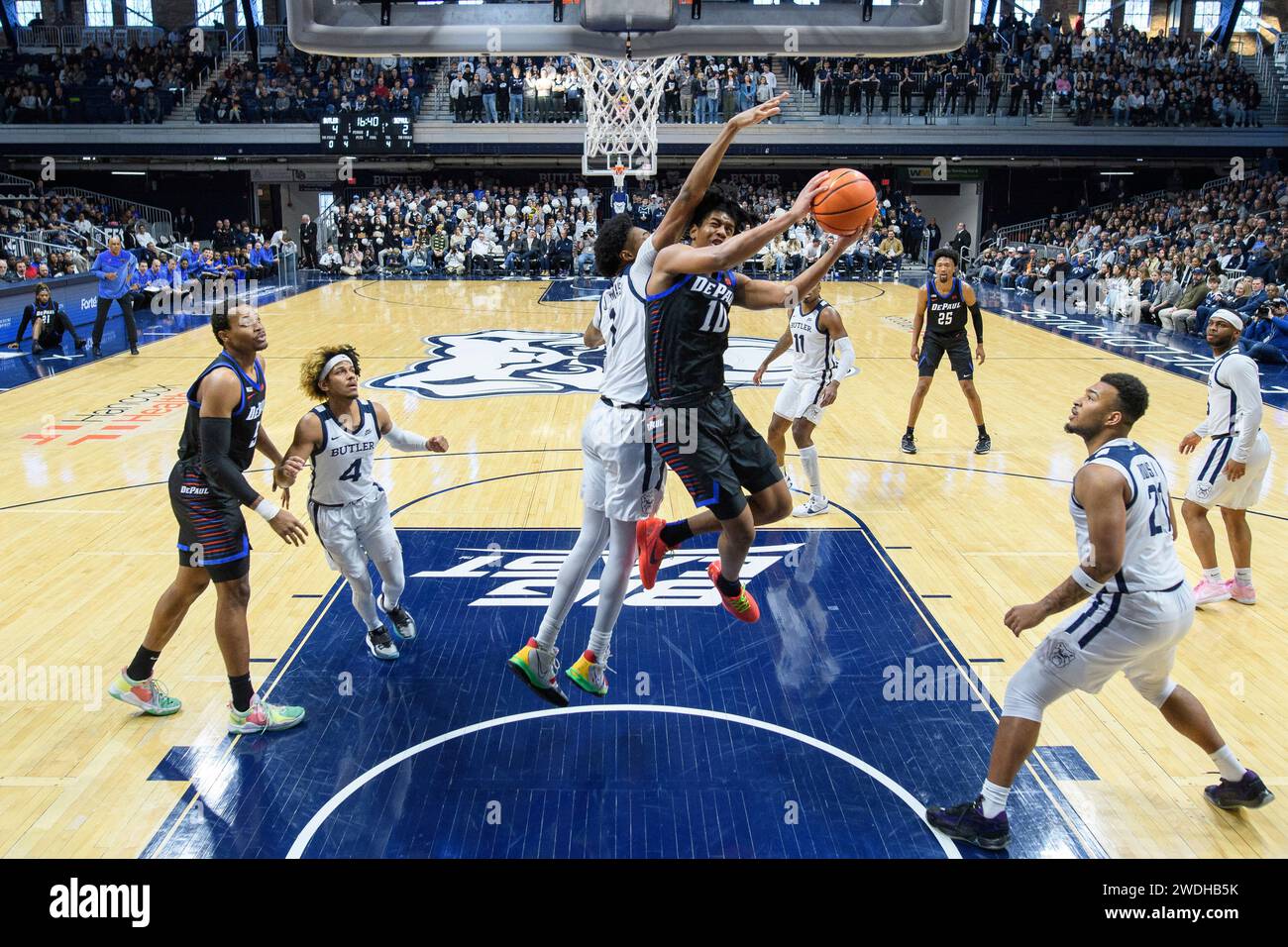 INDIANAPOLIS, IN - JANUARY 20: Butler Bulldogs center Jalen Thomas (1 ...