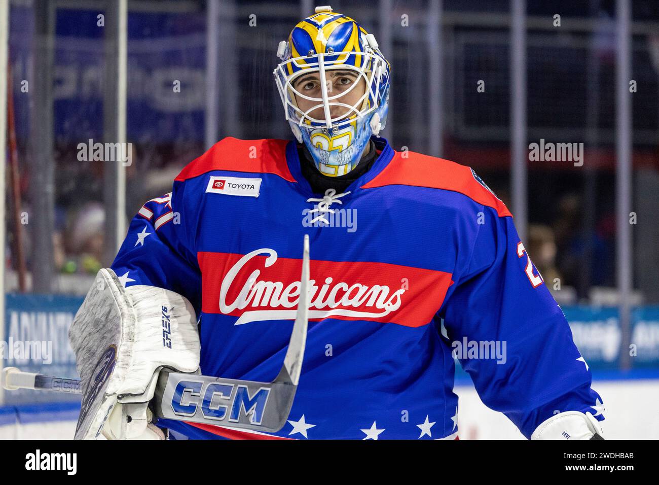 January 20th, 2024: Rochester Americans goaltender Devon Levi (27 ...