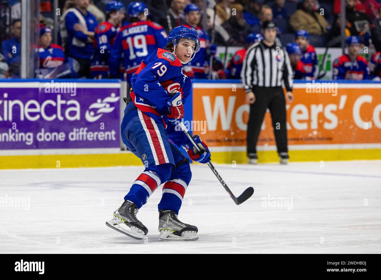 January 20th, 2024: Rochester Americans forward Viktor Neuchev (79 ...