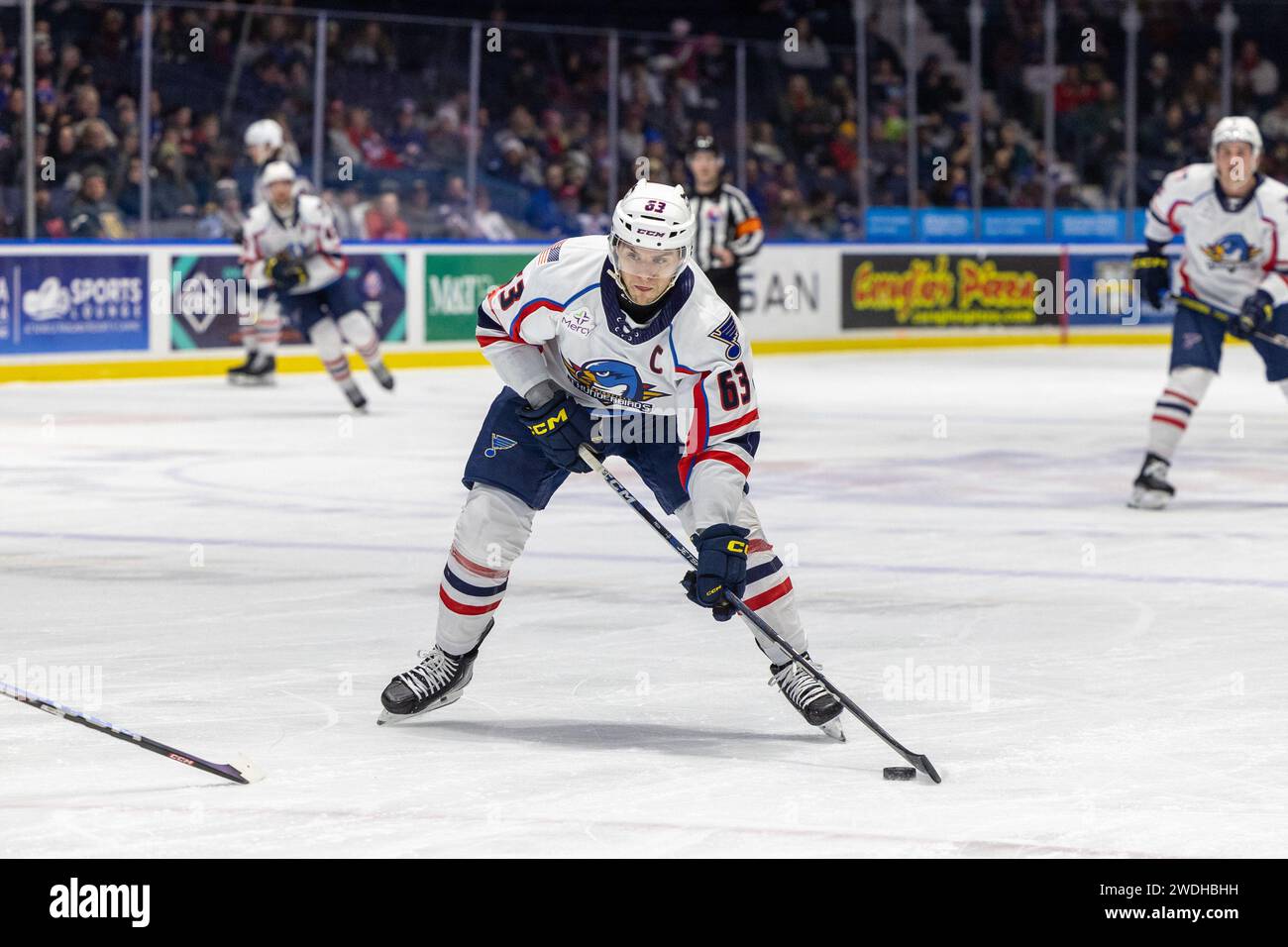 January 20th, 2024: Springfield Thunderbirds forward Matthew Peca (63 ...