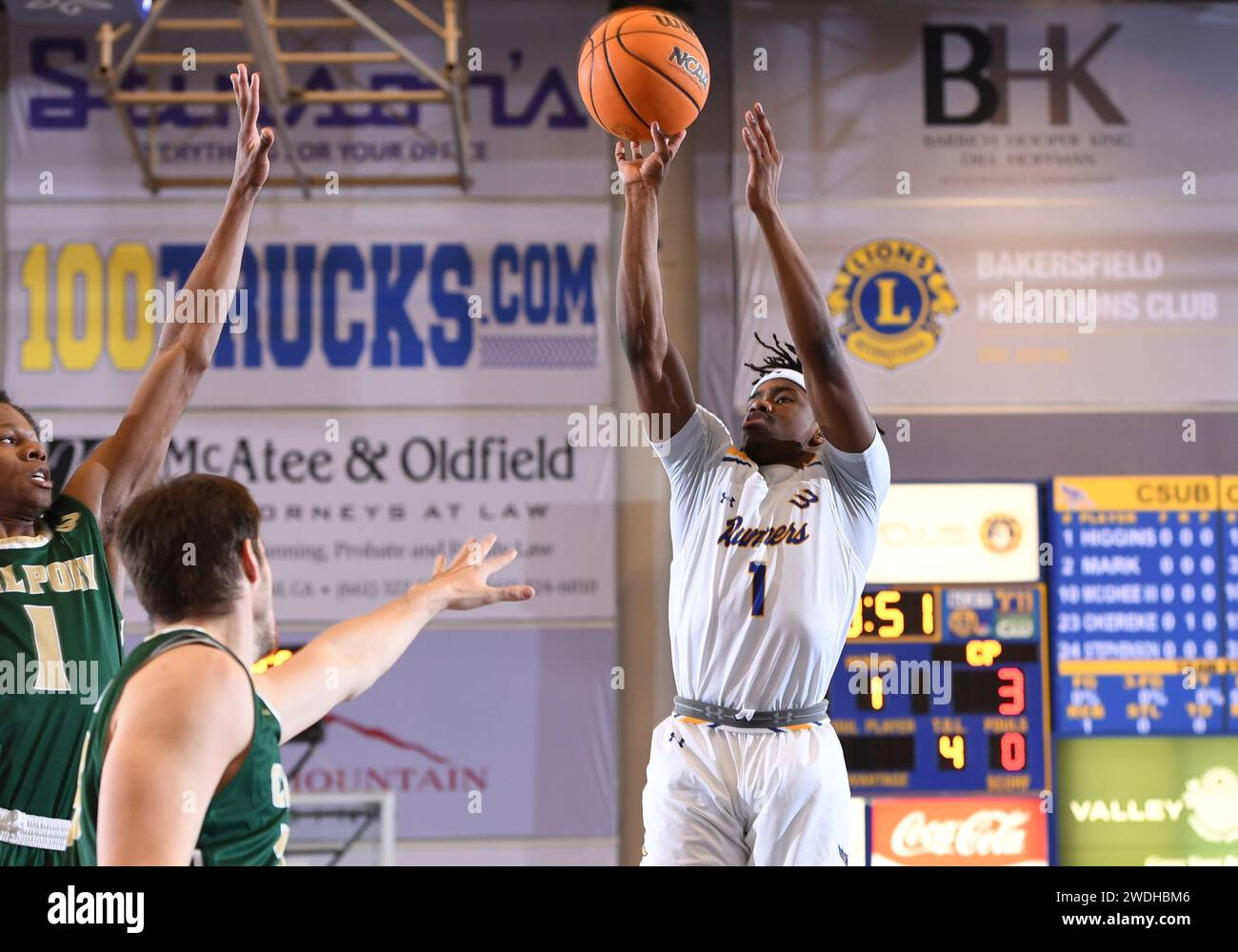 BAKERSFIELD, CA - JANUARY 20: Cal State Bakersfield Roadrunners guard ...