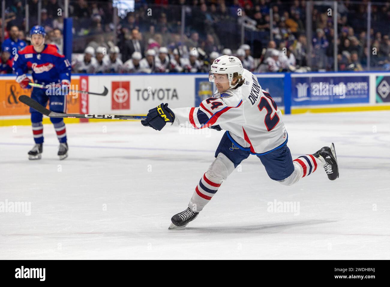 January 20th, 2024: Springfield Thunderbirds forward Tanner Dickinson ...