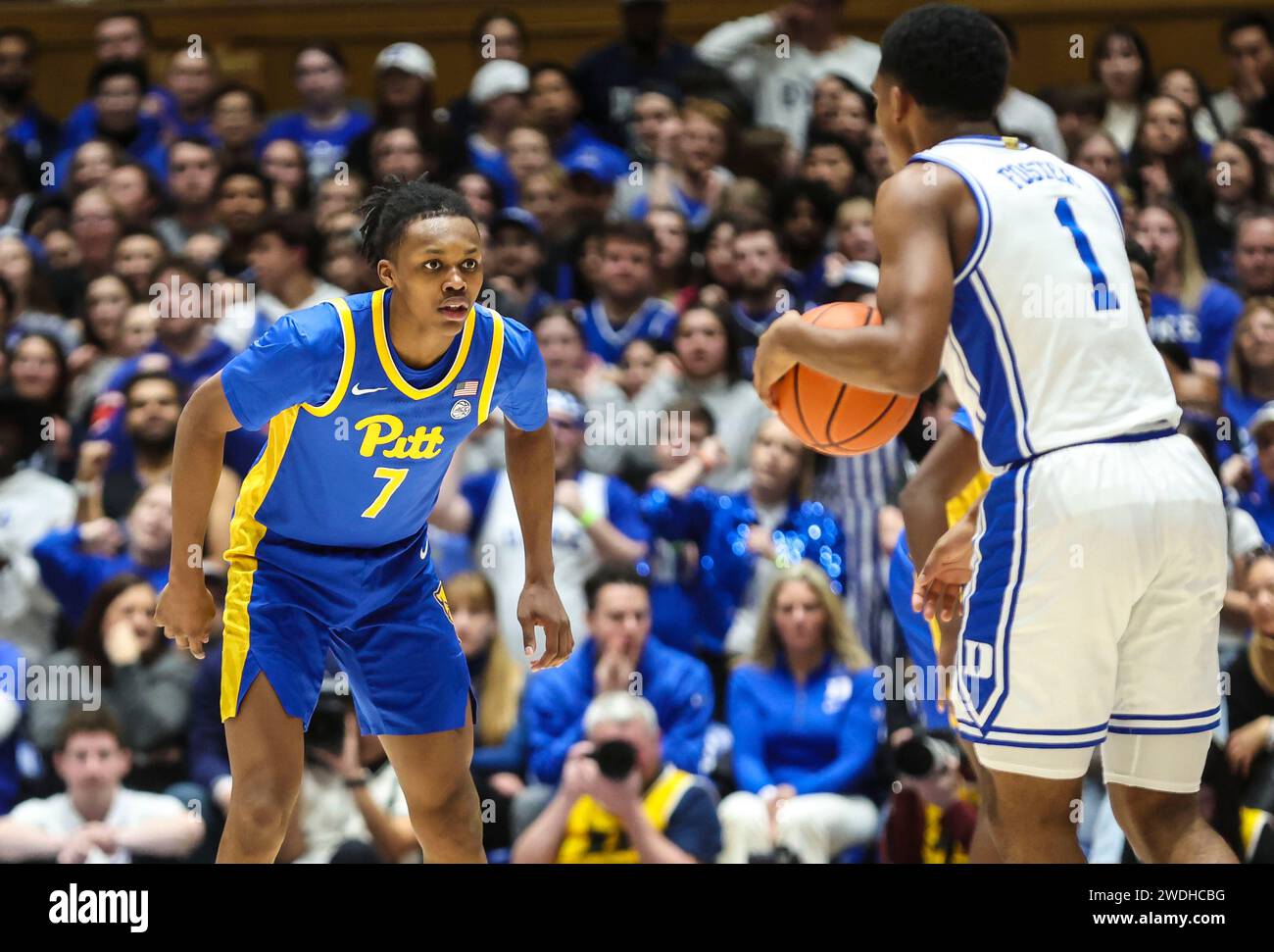 January 20, 2024: Pittsburgh freshman Carlton Carrington (7) plays ...