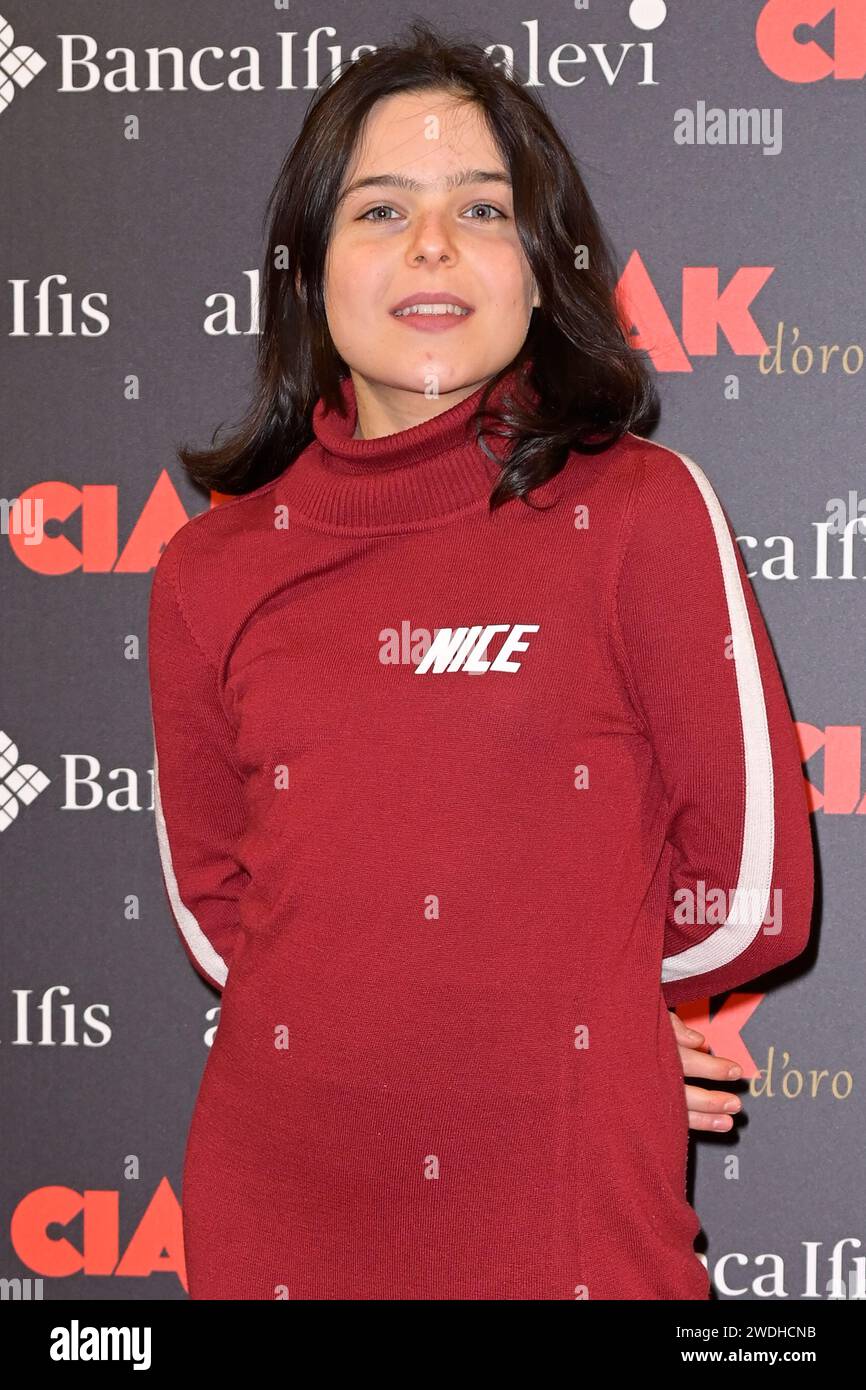 Rome, Italy. 20th Jan, 2024. Sara Ciocca attends the Ciak d'Oro 2023 ...