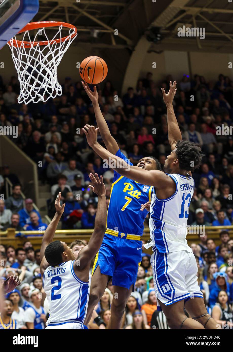 January 20, 2024: Pittsburgh freshman Carlton Carrington (7) goes up ...