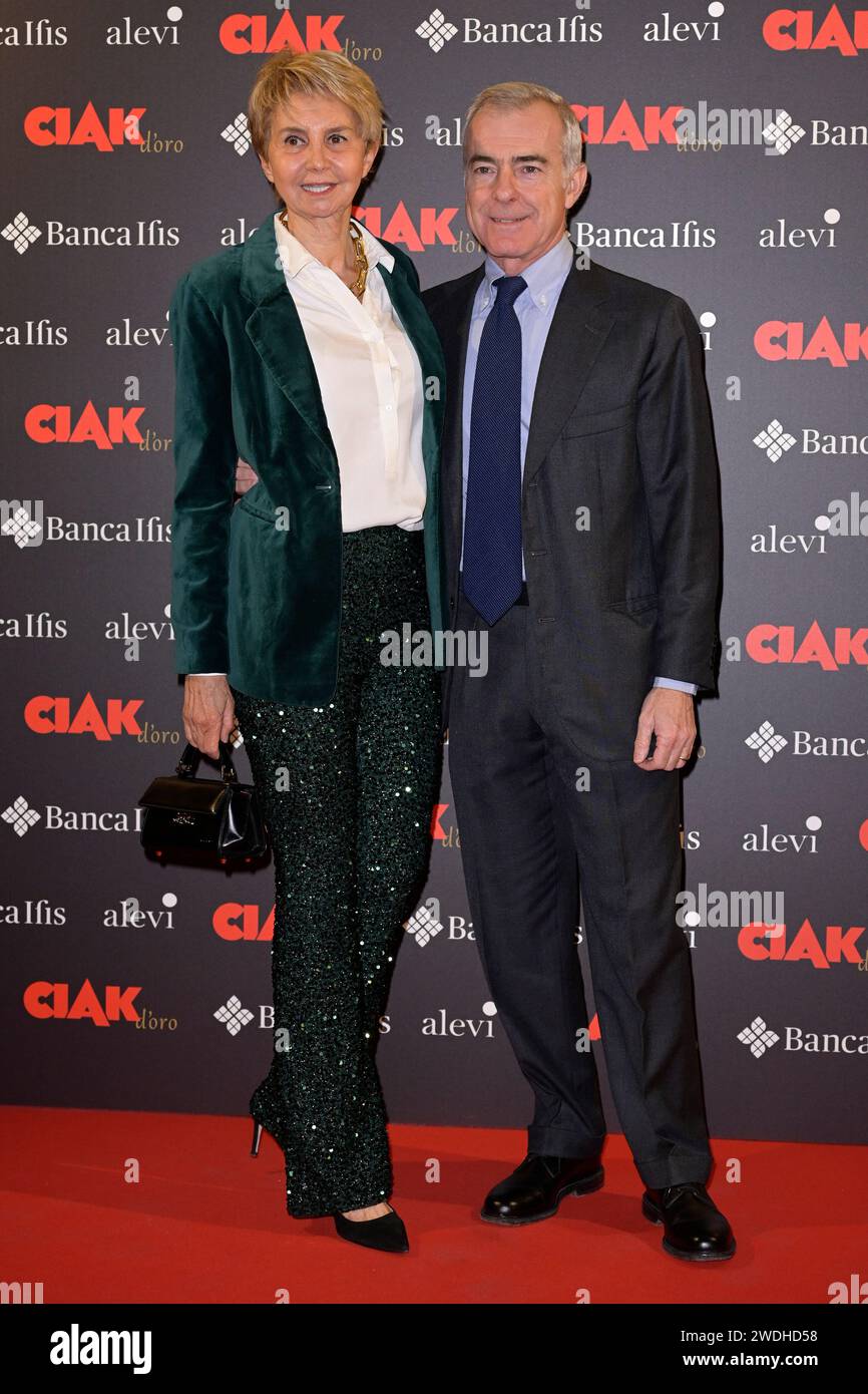 Rome, Italy. 20th Jan, 2024. Rossana Letta (l) and Gianpaolo Letta (r ...