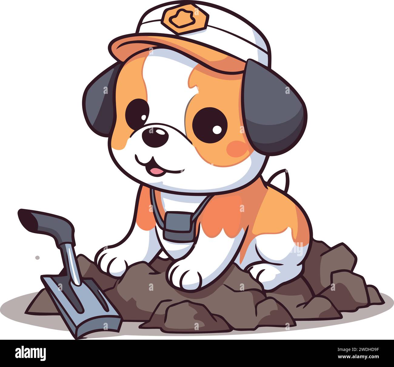 Cartoon dog digging hi-res stock photography and images - Alamy