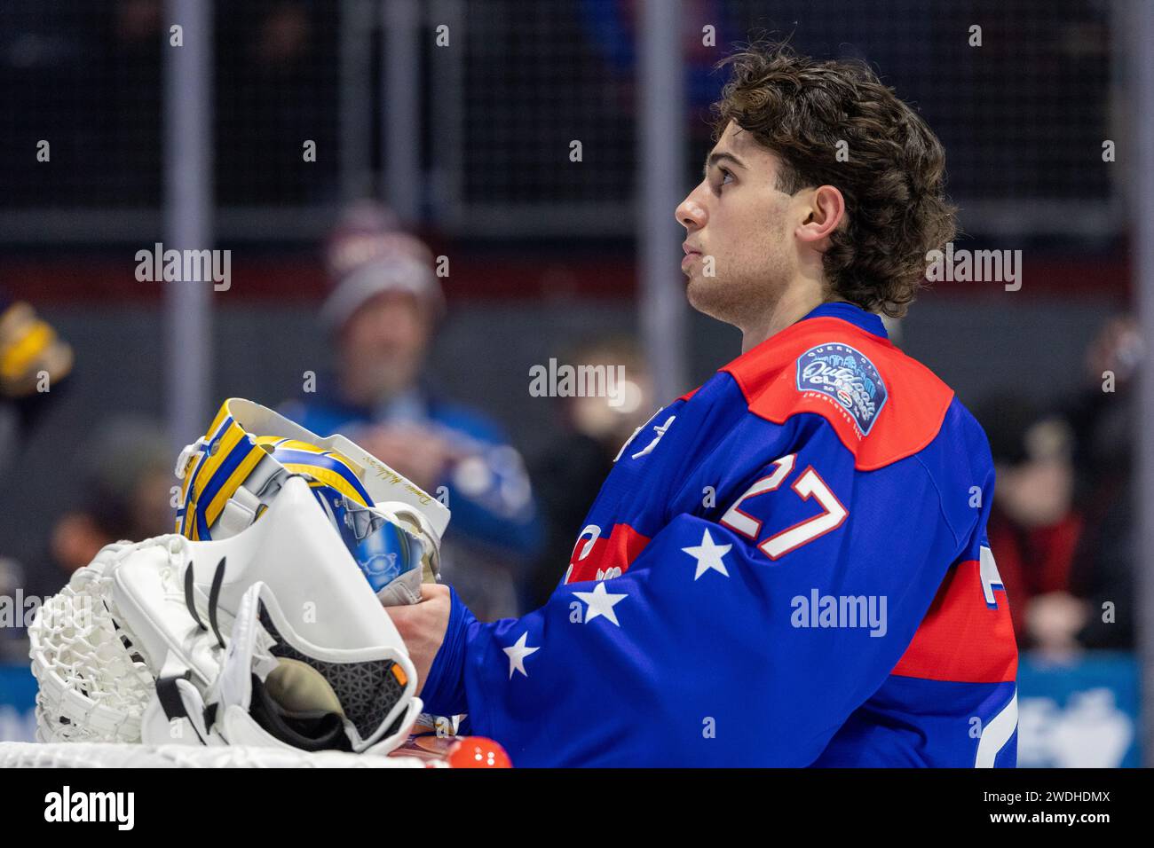 USA. 20th Jan, 2024. January 20th, 2024: Rochester Americans goaltender ...