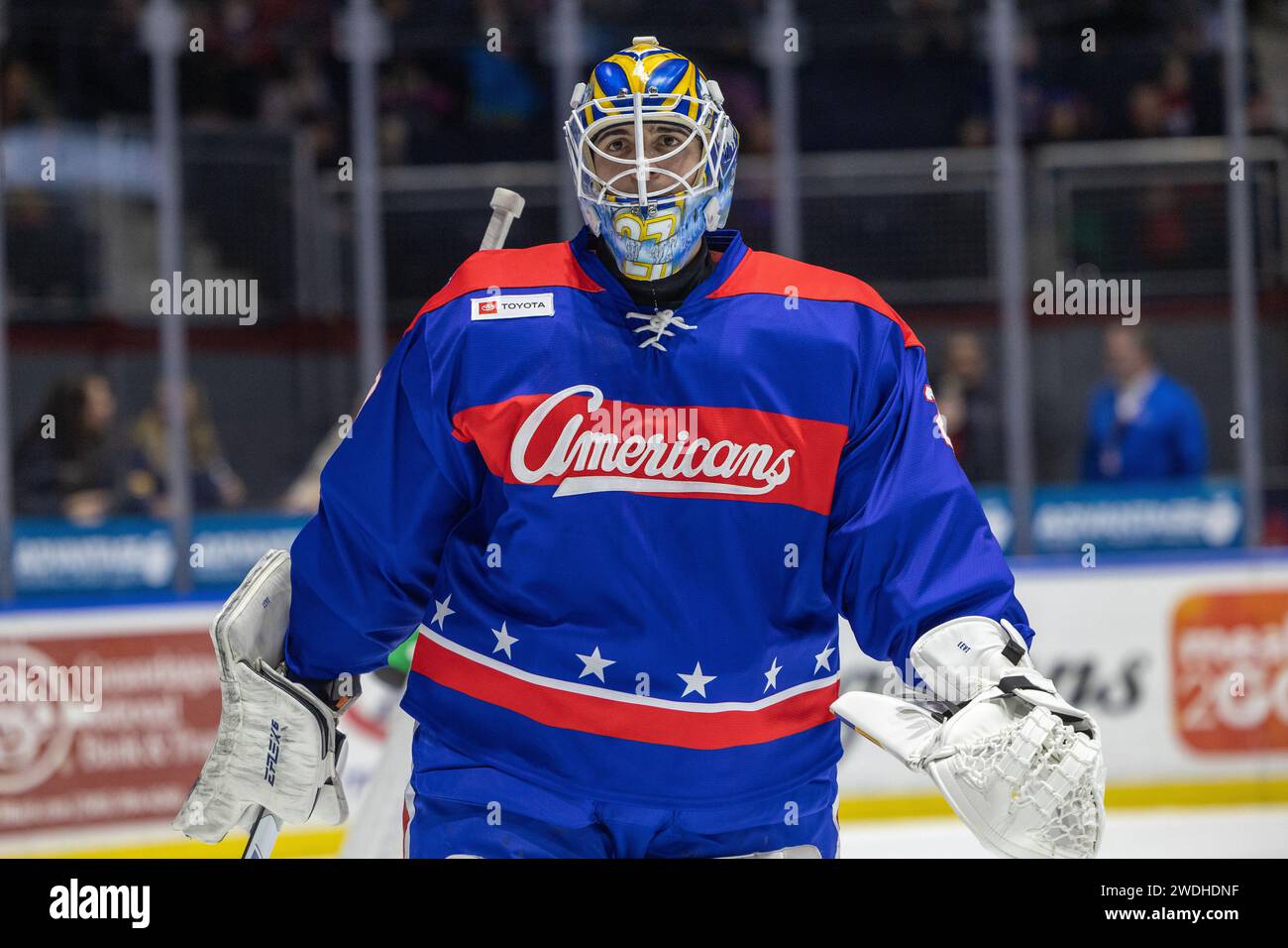 USA. 20th Jan, 2024. January 20th, 2024: Rochester Americans goaltender ...