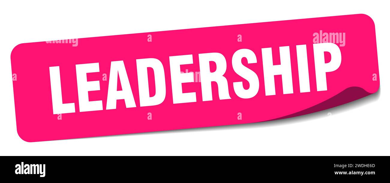 leadership sticker. leadership rectangular label isolated on white ...