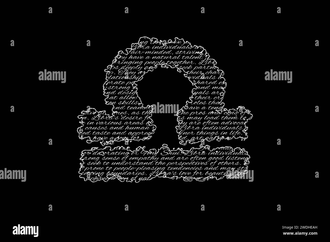 Libra zodiac sign, Balance horoscope symbol, with clipping path Stock ...