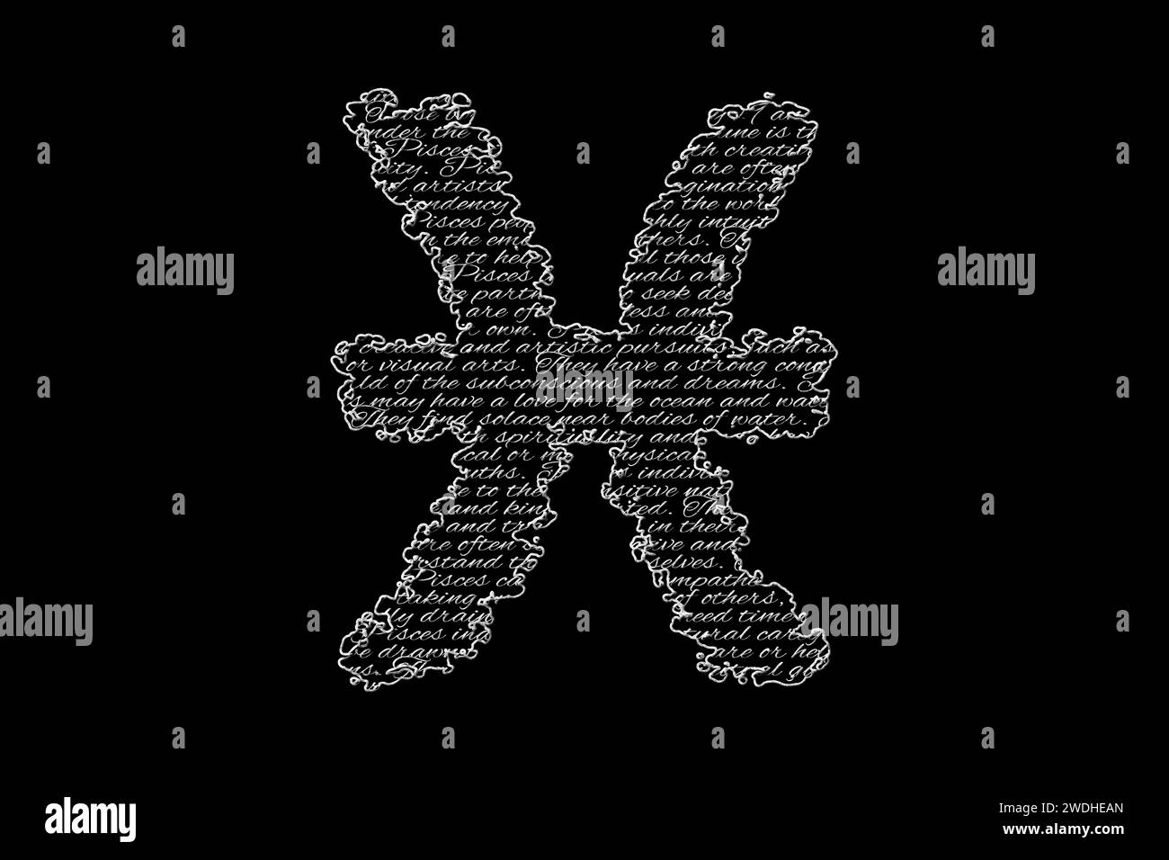 Pisces zodiac sign, Fish horoscope symbol, with clipping path Stock ...