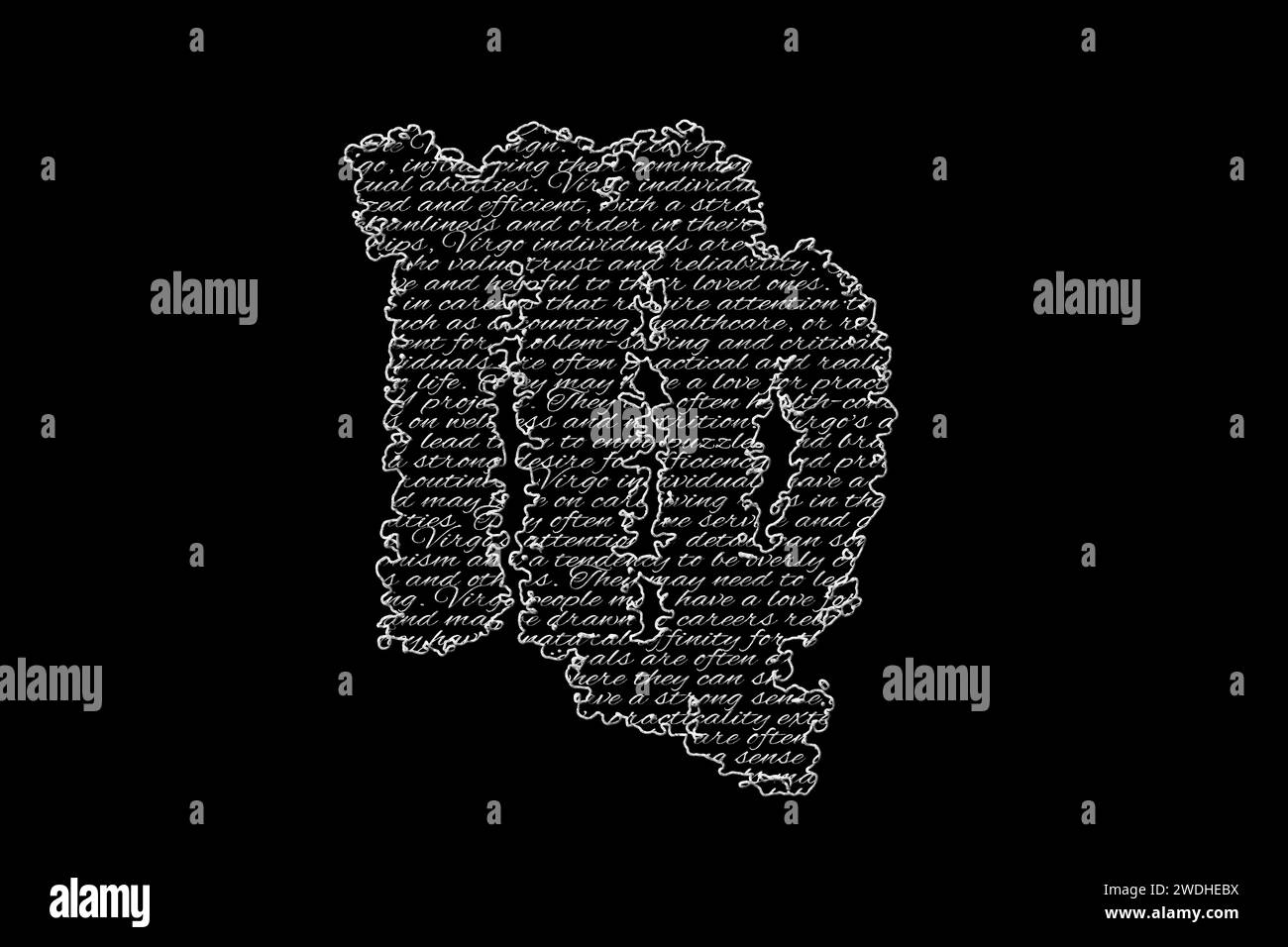 Virgo zodiac sign, Virgin horoscope symbol, with clipping path Stock ...