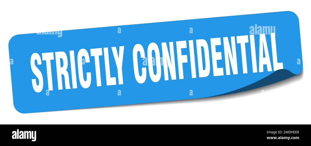 strictly confidential sticker. strictly confidential rectangular label ...