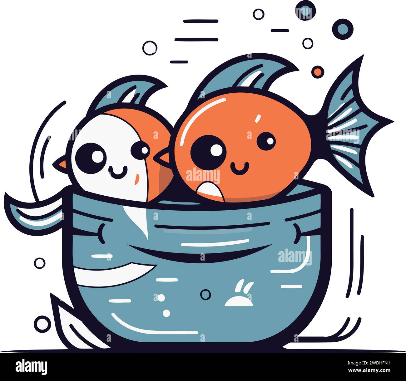 Cartoon fish bowl Stock Vector Images - Alamy