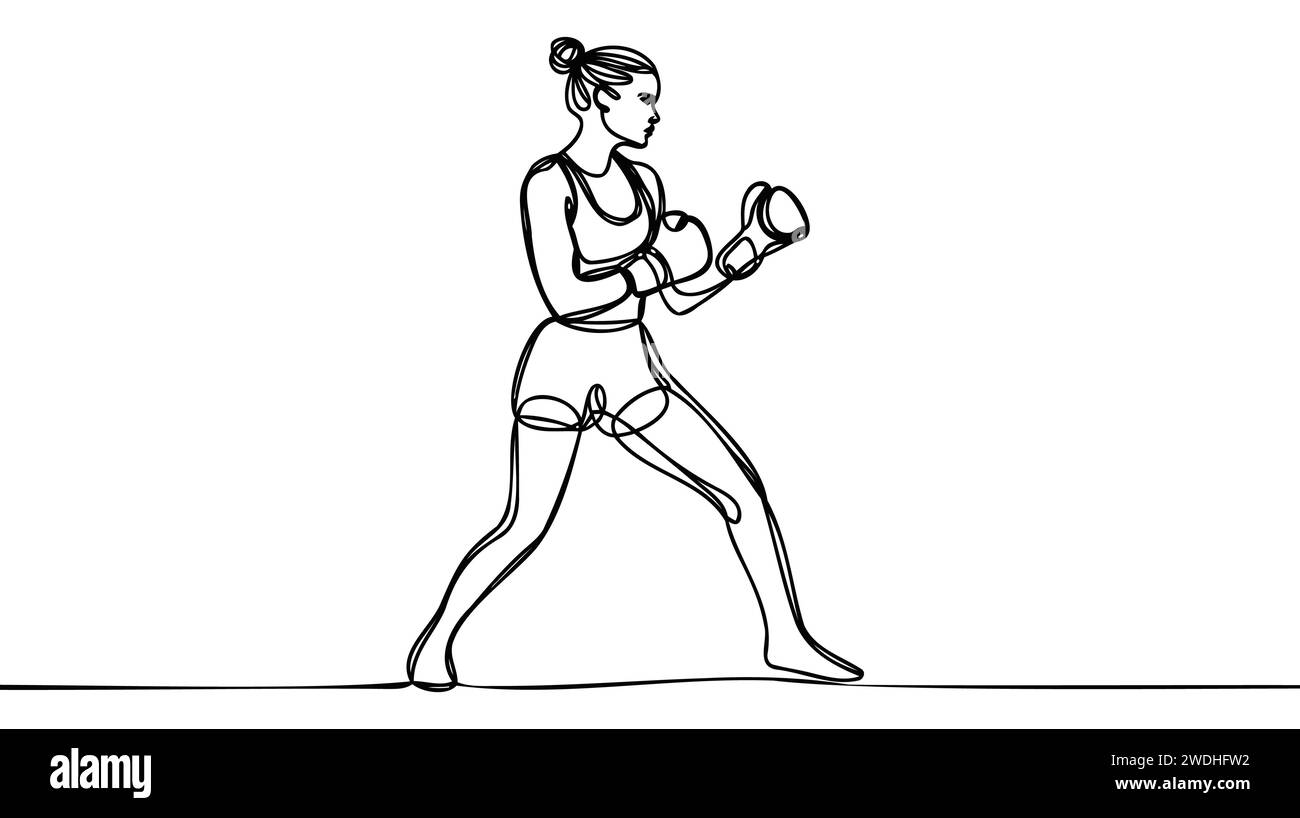 Woman boxer Stock Vector Images - Alamy