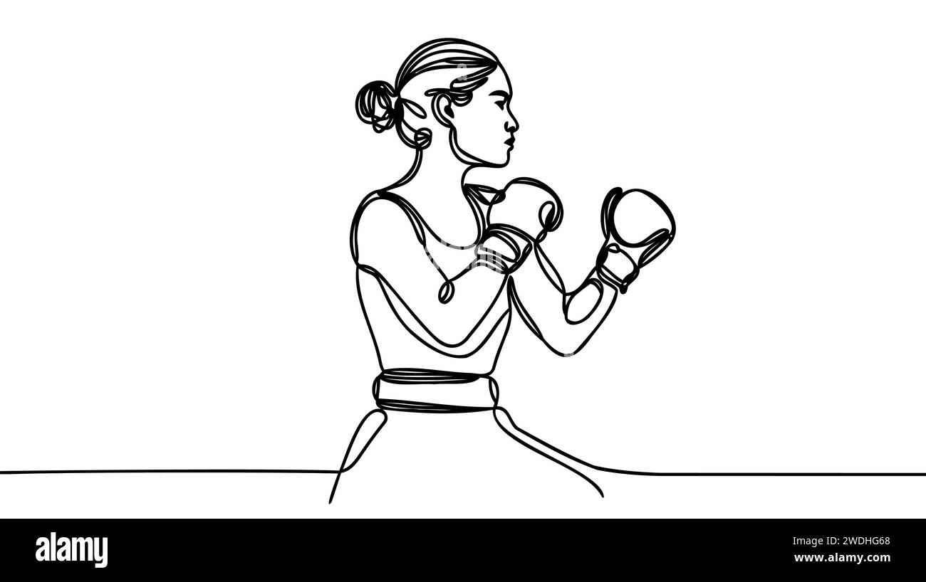 Woman boxer Stock Vector Images - Alamy