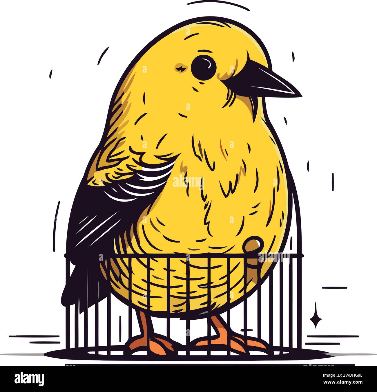 Bird cage vector vectors hi-res stock photography and images - Alamy