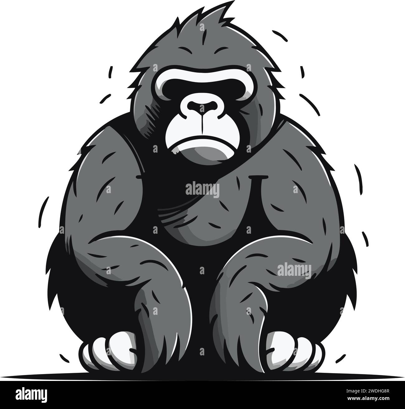 Monkey front view Stock Vector Images - Alamy