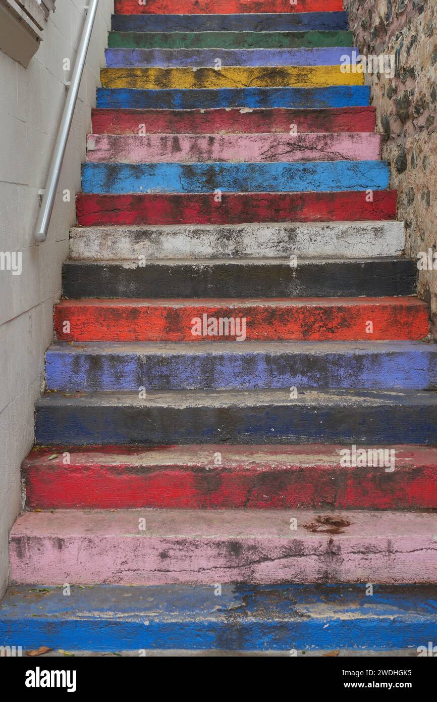 front view of brick stair outdoor Stock Photo - Alamy