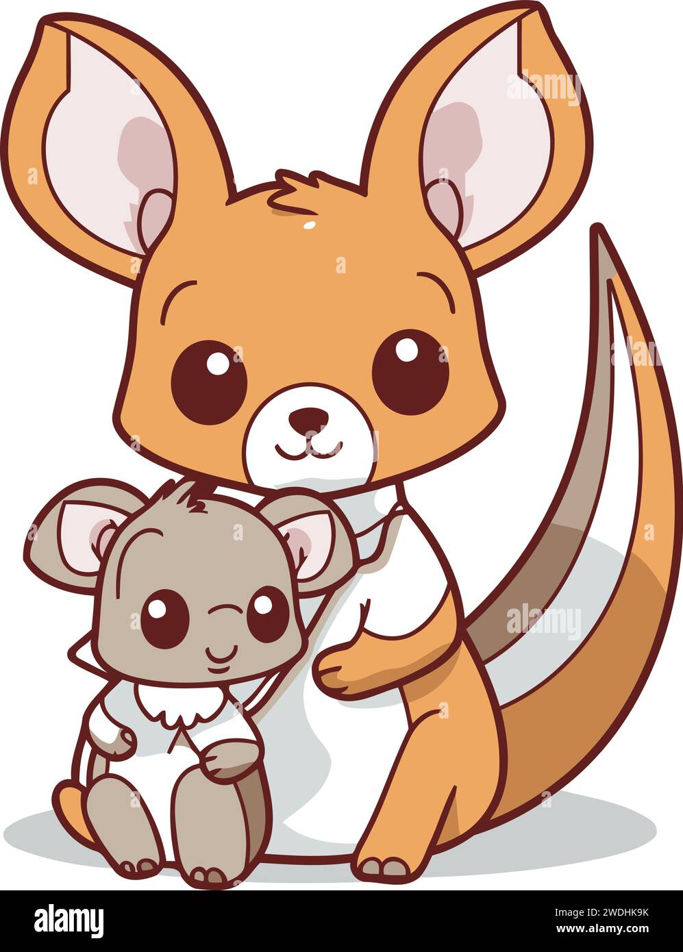 Kangaroo kangaroos marsupial Stock Vector Images - Alamy