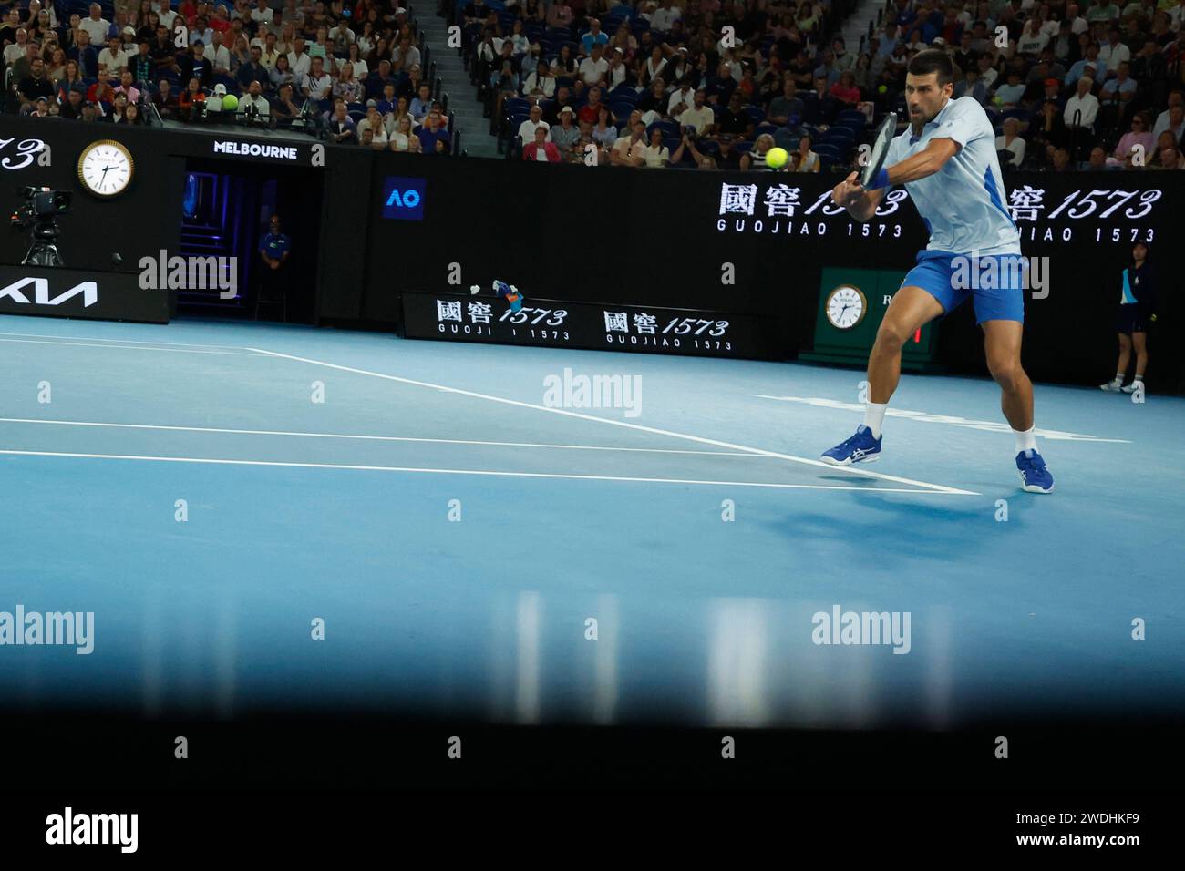 Melbourne, Victoria, Australia. 21st Jan, 2024. Novak Djokovic (SRB) in ...