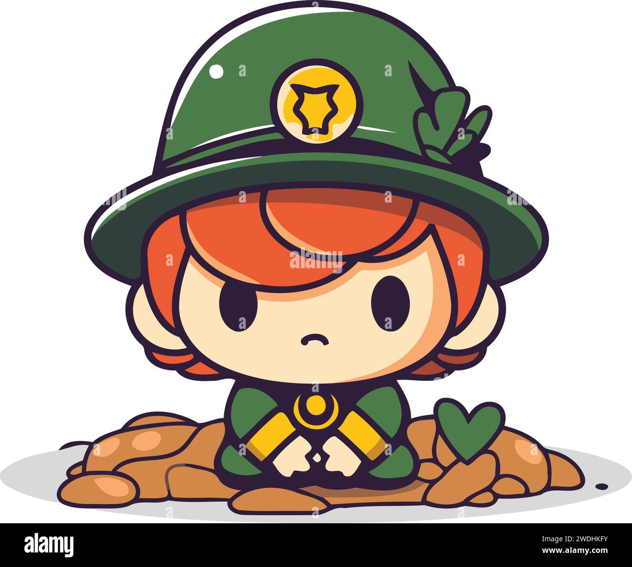 Vector illustration girl scout cartoon Stock Vector Images - Alamy