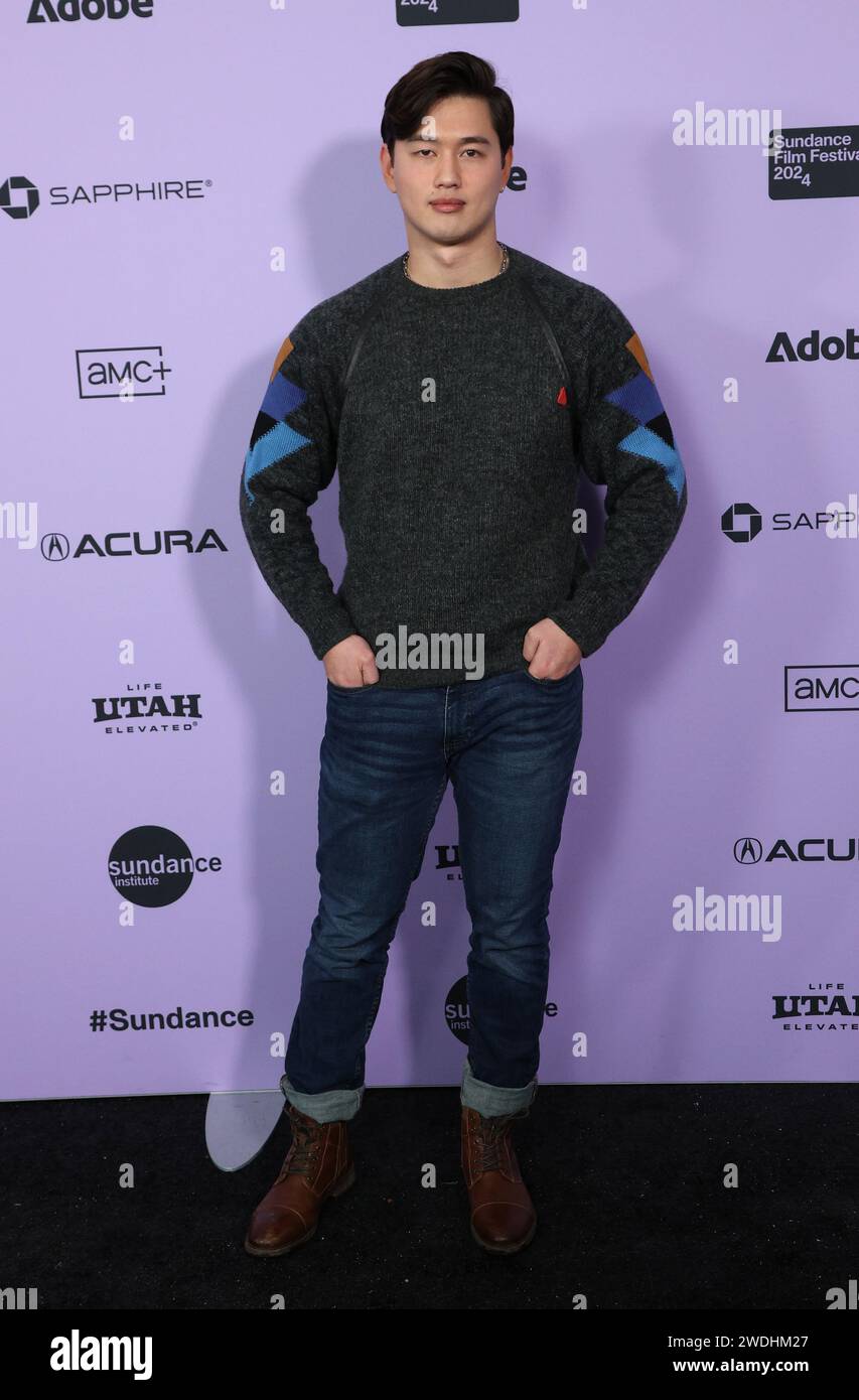 Park City, USA. 19th Jan, 2024. Eddy Maday arriving to the “Presence ...