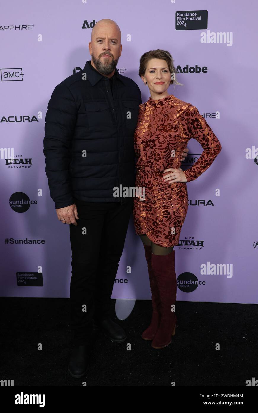 Park City, USA. 19th Jan, 2024. Chris Sullivan and Rachel Reichard ...