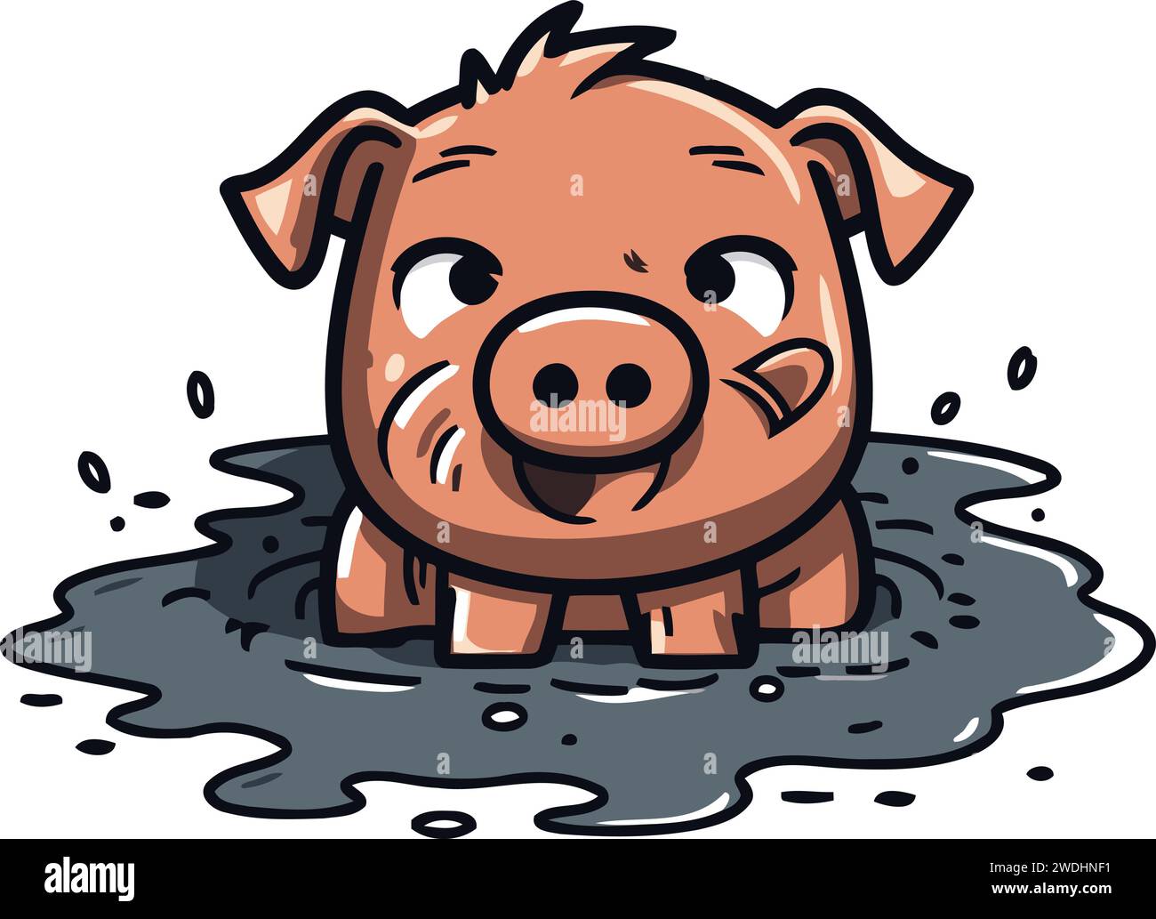 Pig domestic water Stock Vector Images - Alamy
