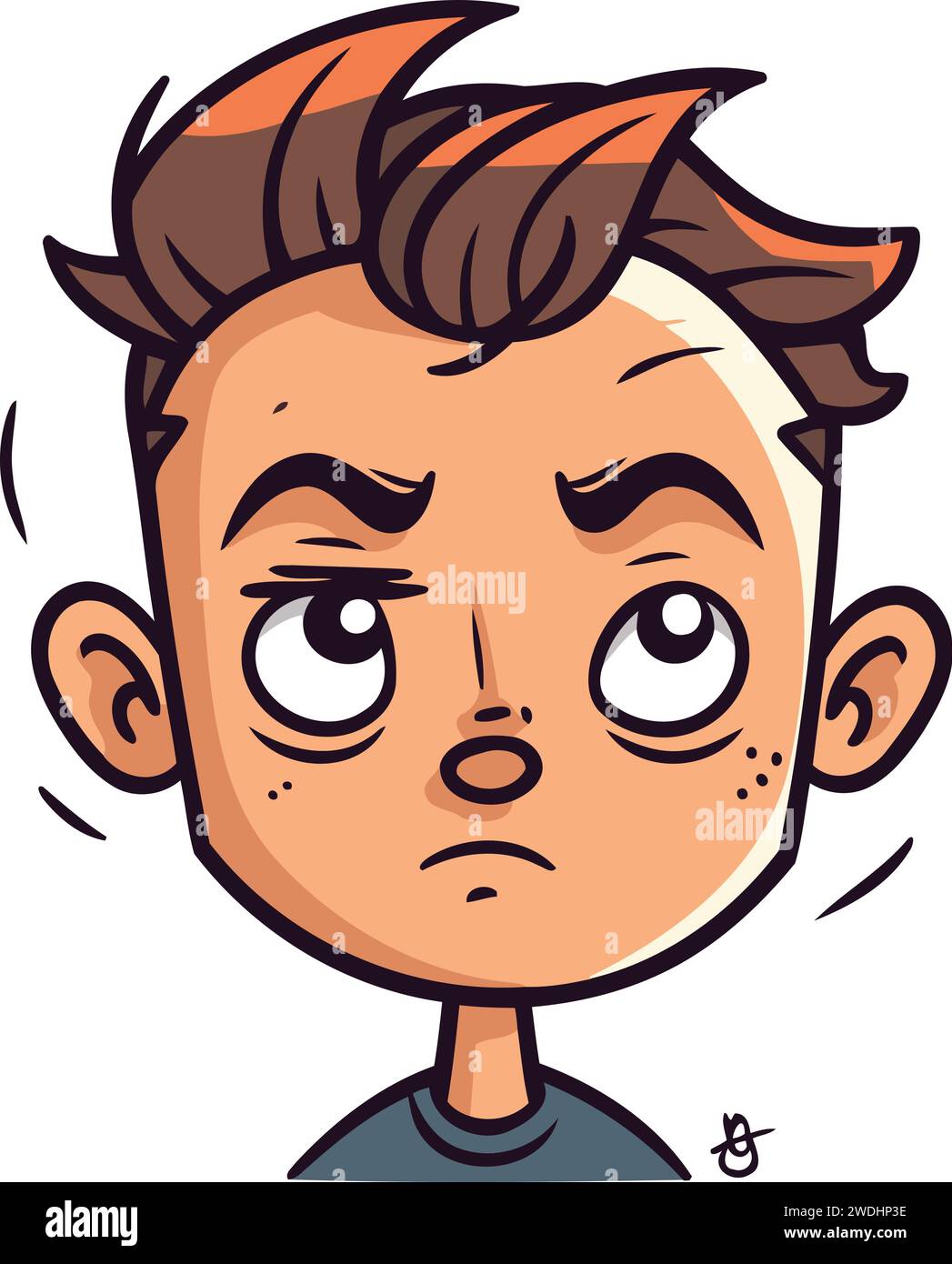 Angry boy. Vector illustration in cartoon style isolated on white ...