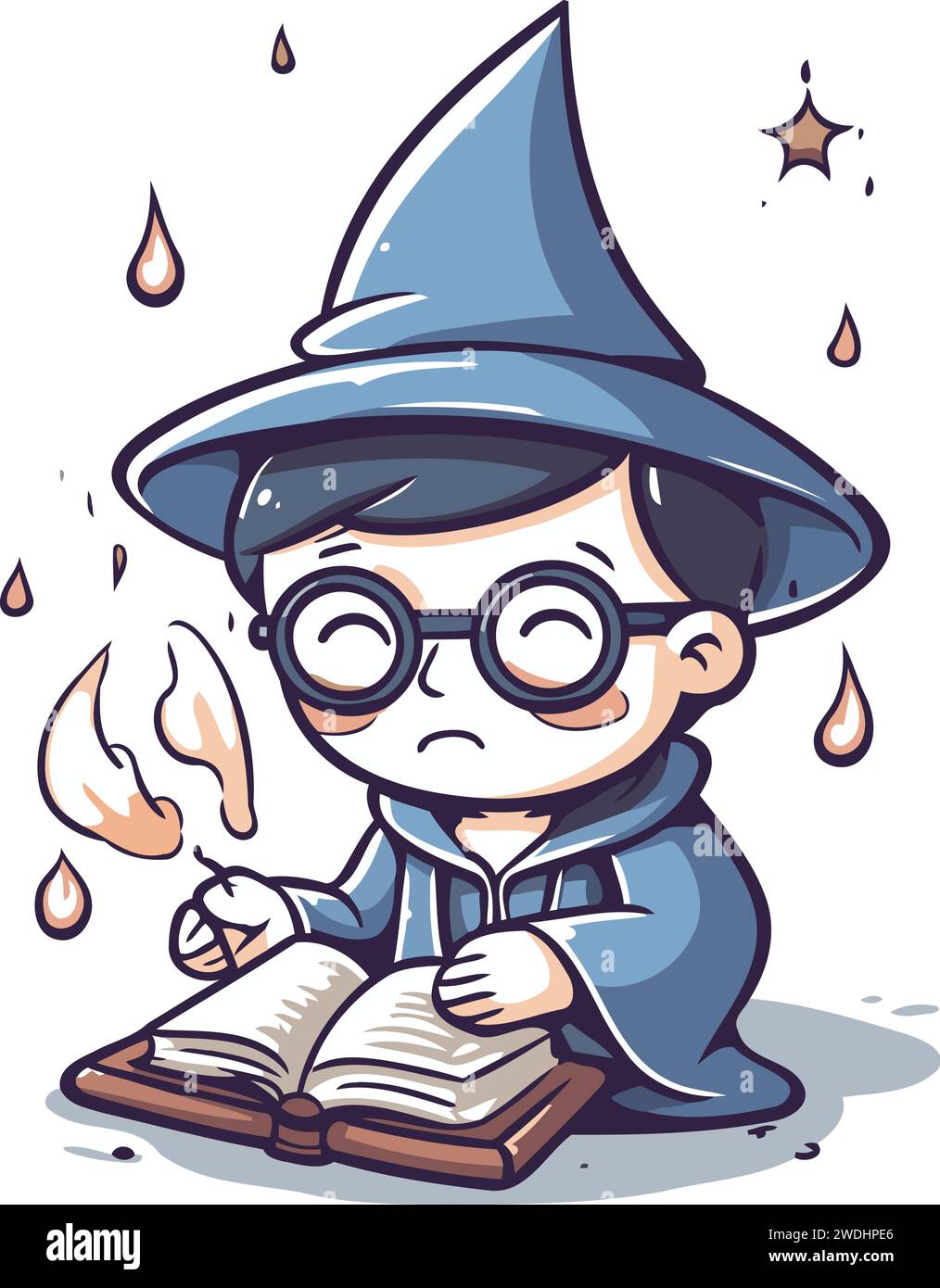 Witch book illustration Stock Vector Images - Alamy