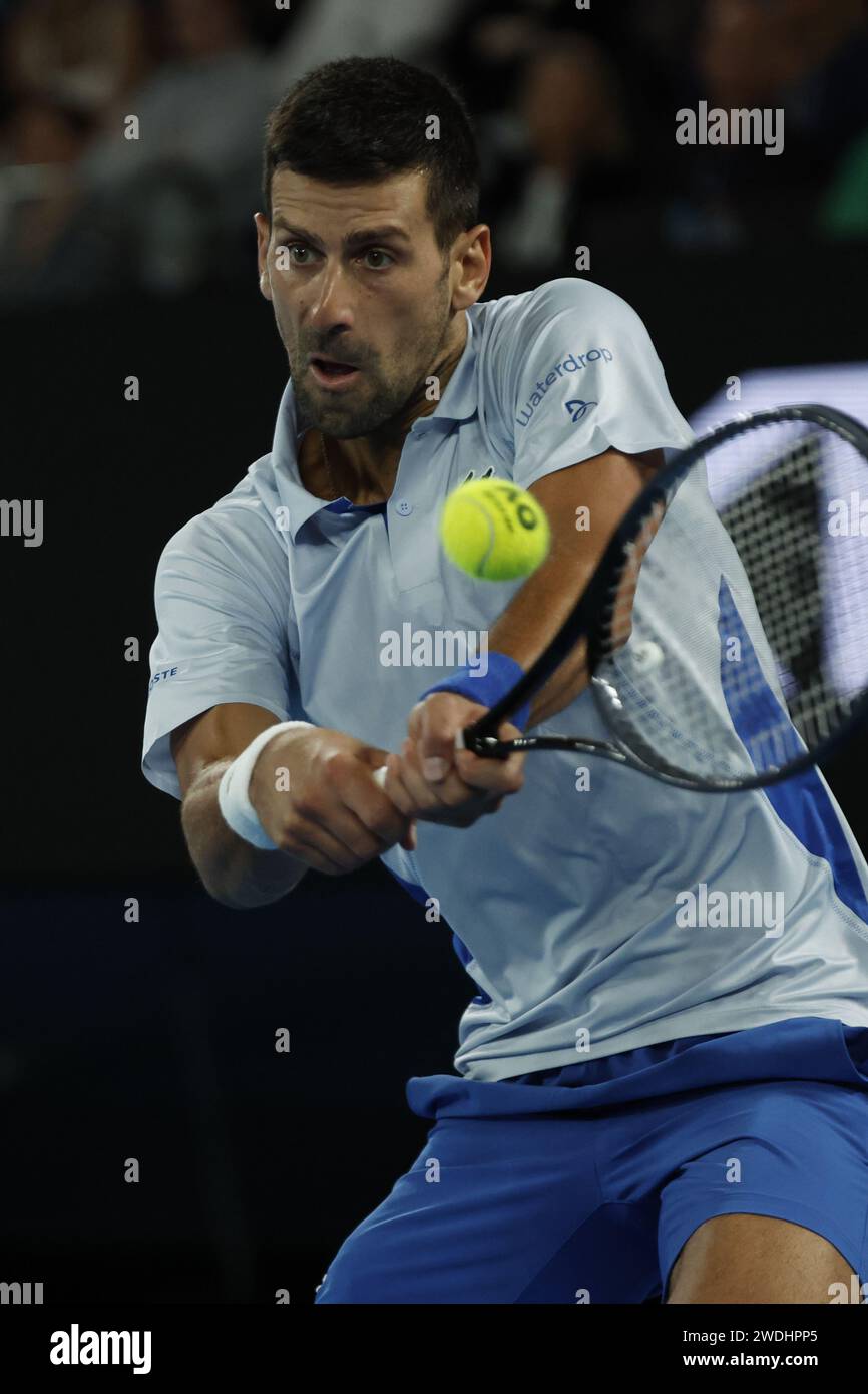 Melbourne, Australia. 21st Jan, 2024. Novak Djokovic (SRB) in action ...