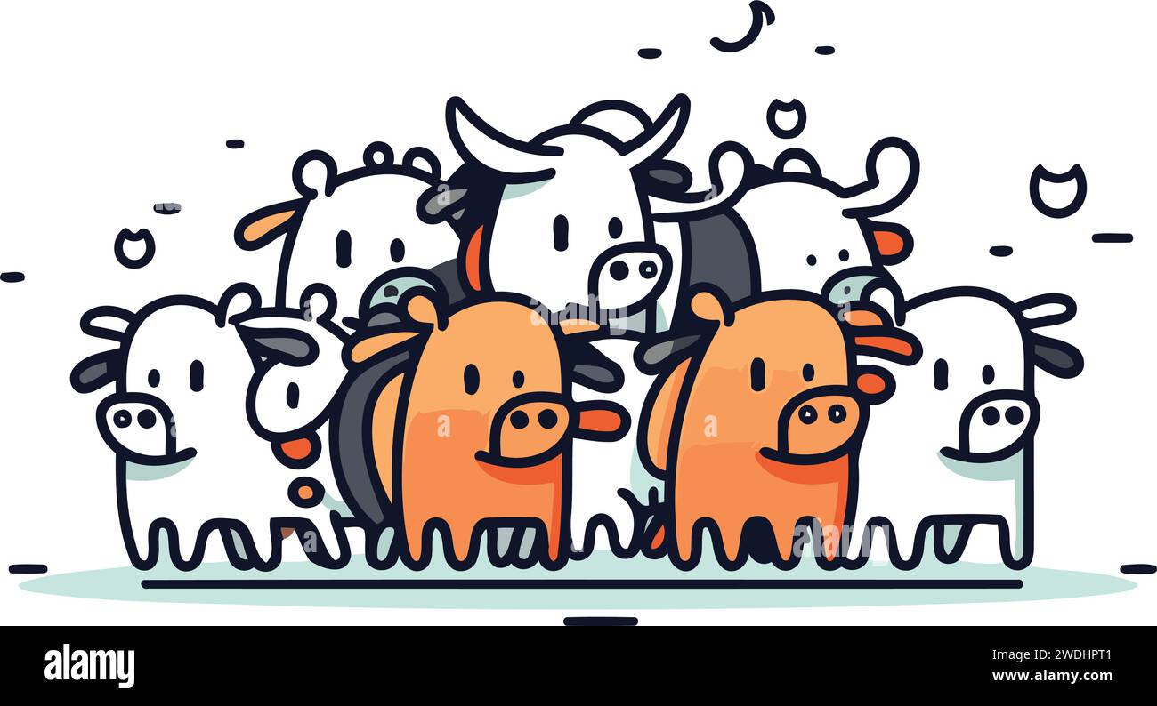 Cartoon cows hi-res stock photography and images - Alamy