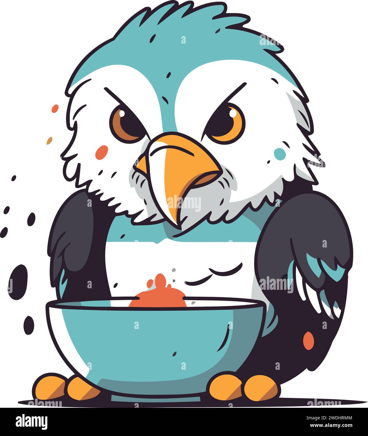 Eagle eating a bird Stock Vector Images - Alamy