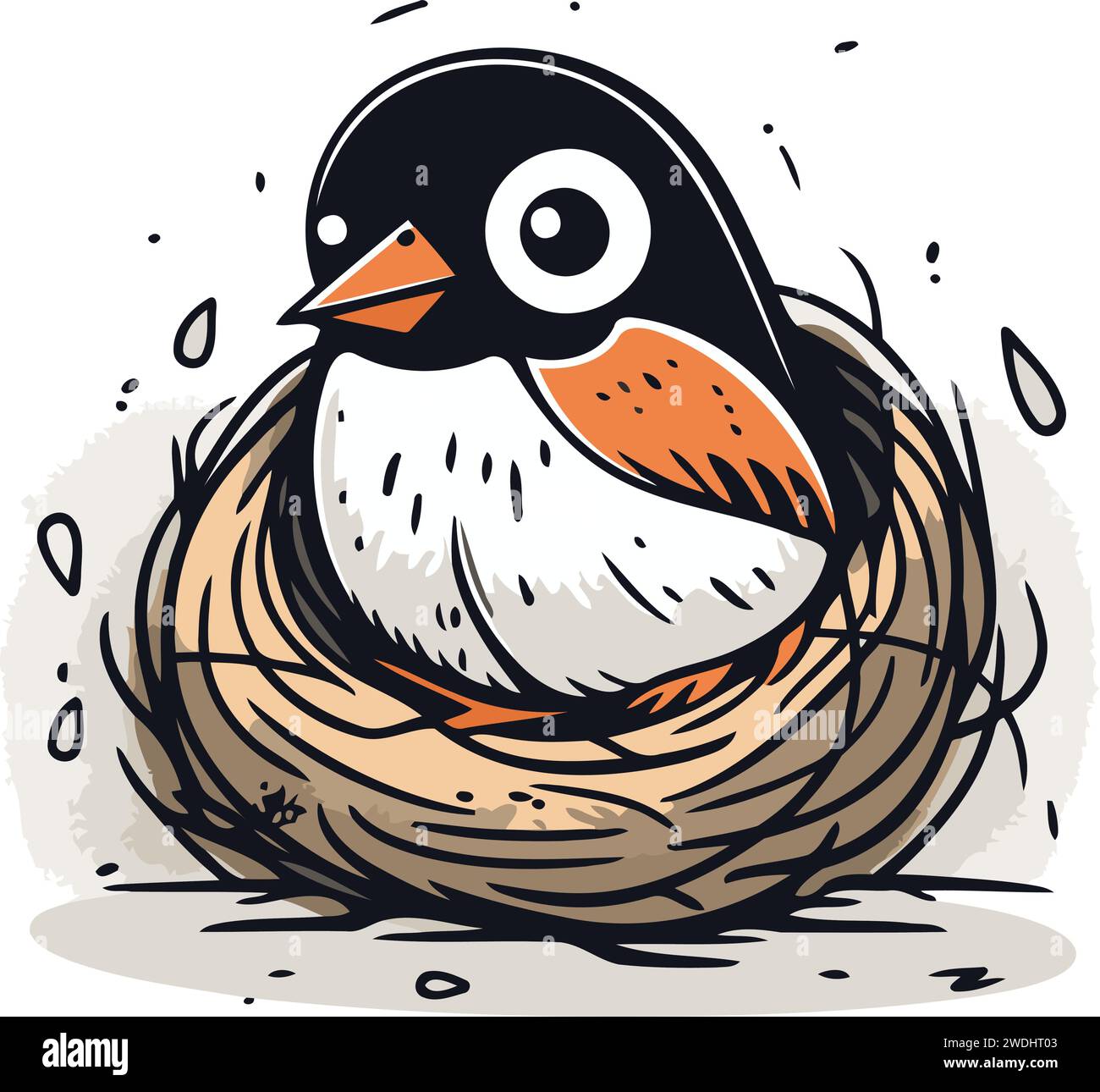 Bird nest cartoon Stock Vector Images - Alamy