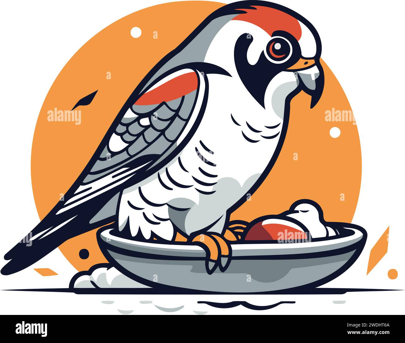 Peregrine falcon icon vector vectors Cut Out Stock Images & Pictures ...