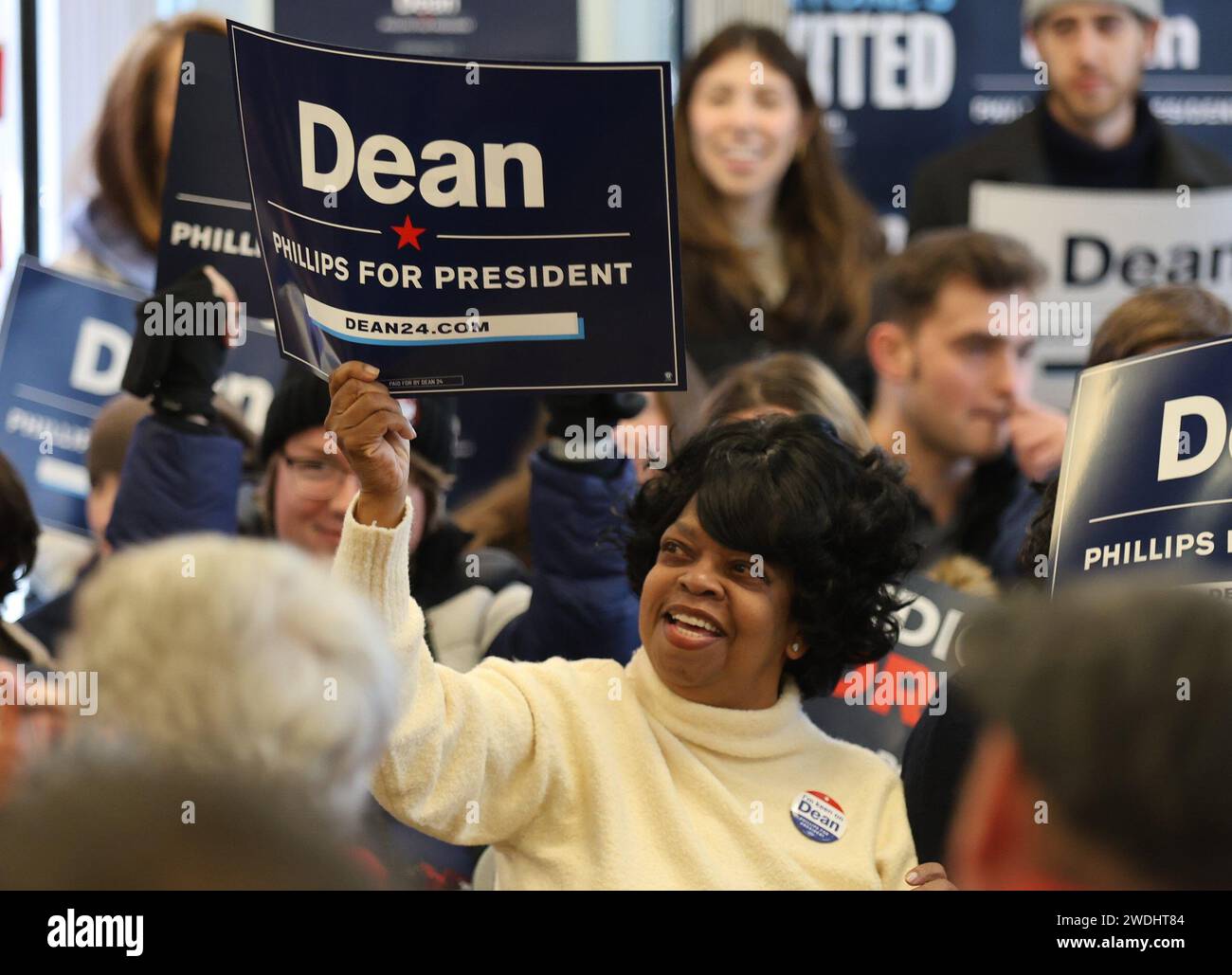 January 20, 2024: New Hampshire, USA: Fans of Representative DEAN ...