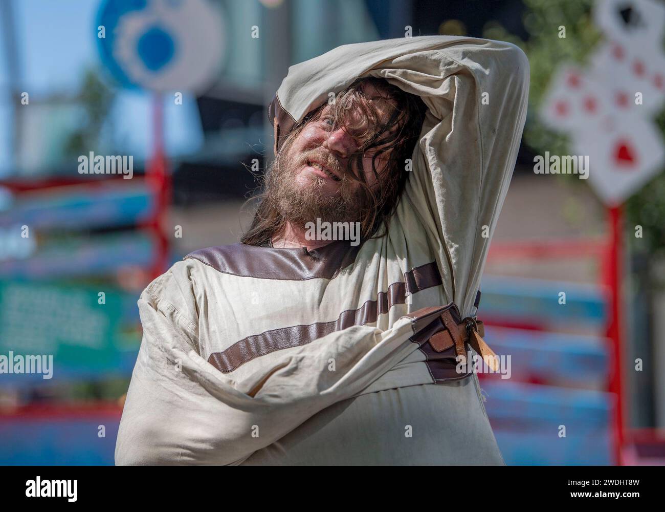 Christchurch, New Zealand. 21st Jan, 2024. Street performer the Street ...