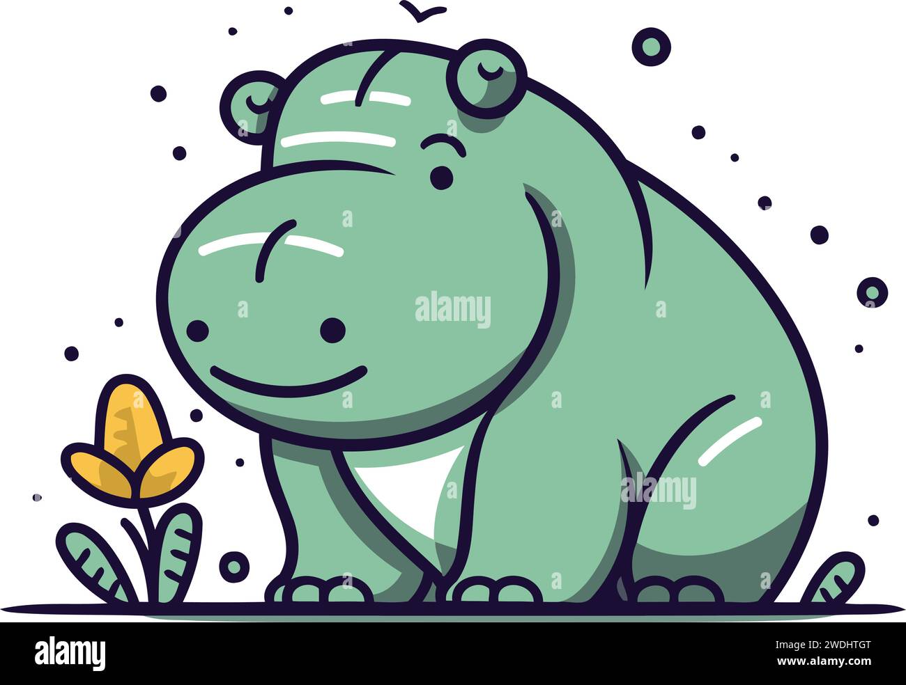 Clipart hippo hi-res stock photography and images - Alamy