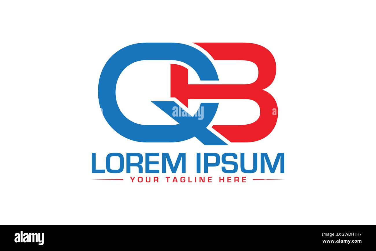 Qb minimal logo design Cut Out Stock Images & Pictures - Alamy