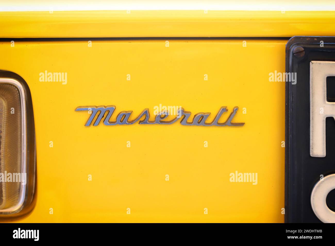 Modena, Italy, december 2023 - Maserati Ghibli SS vintage classic car ...