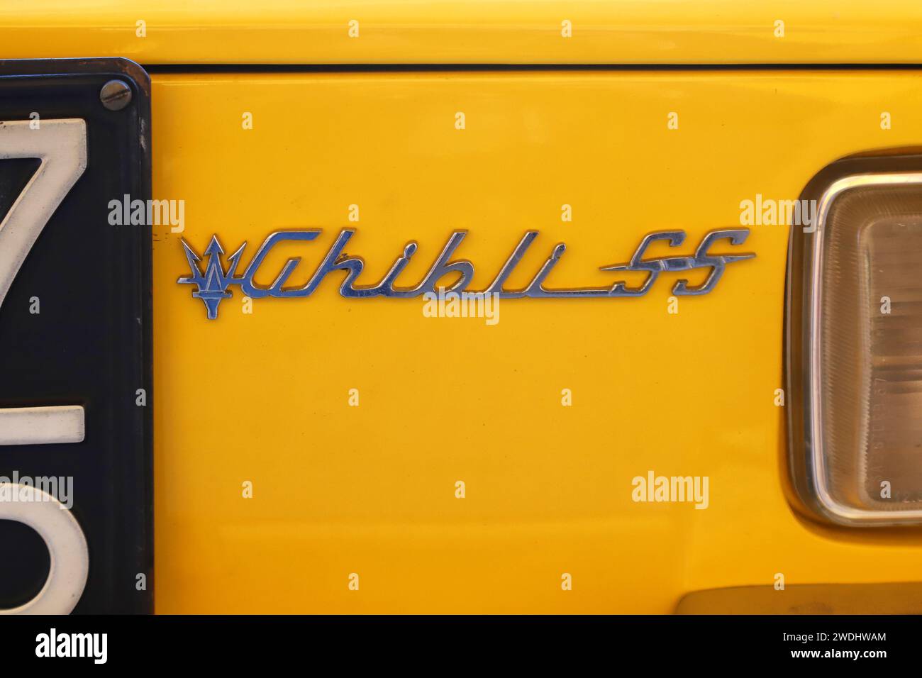 Modena, Italy, december 2023 - Maserati Ghibli SS vintage classic car ...