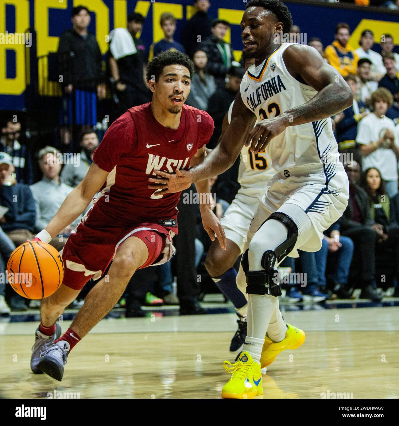 Berkeley, CA U.S. 20th Jan, 2024. A. Washington State guard Myles Rice ...