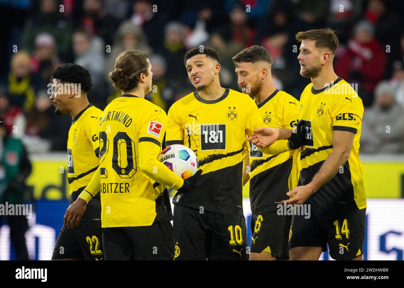 Cologne, Germany. 20th Jan 2024. Marcel Sabitzer (BVB), Jadon Sancho ...