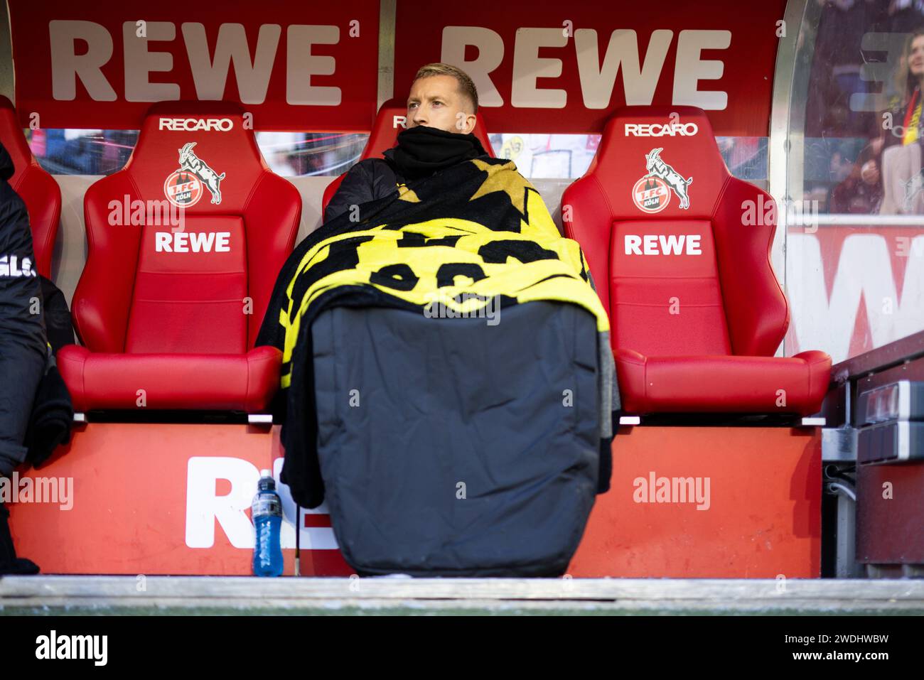 Cologne, Germany. 20th Jan 2024. Marco Reus (BVB) auf der Ersatzbank ...