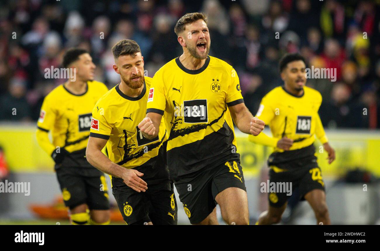 Cologne, Germany. 20th Jan 2024. Torjubel: Niclas Füllkrug (BVB), Salih ...